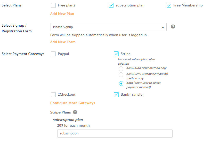 Enable Interaction with Stripe - Wordpress Membership Plugin - ARMember